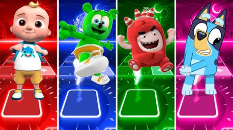 Cocomelon Gummy Bear Oddbods Bluey Tiles Hop EDM Rush Coffin
