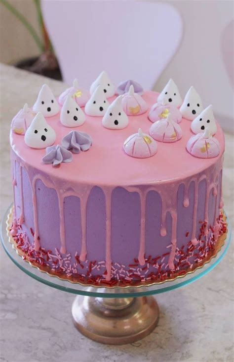 Halloween Cake Ideas To Haunt Your Taste Buds Purple Cake With Pink