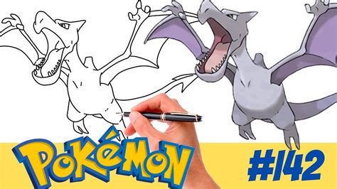 Cómo dibujar AERODACTYL POKEMON 142 FÁCIL Generación 1 YouTube