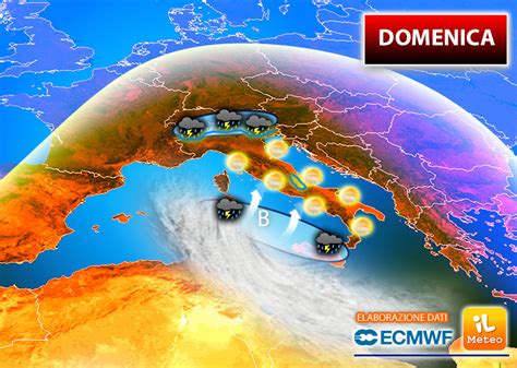 Meteo DOMENICA ANTICICLONE in difficoltà si scateneranno FORTI