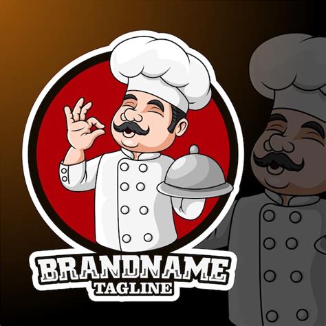 Premium Vector Cartoon Chef Holding A Platter And Ok Sign
