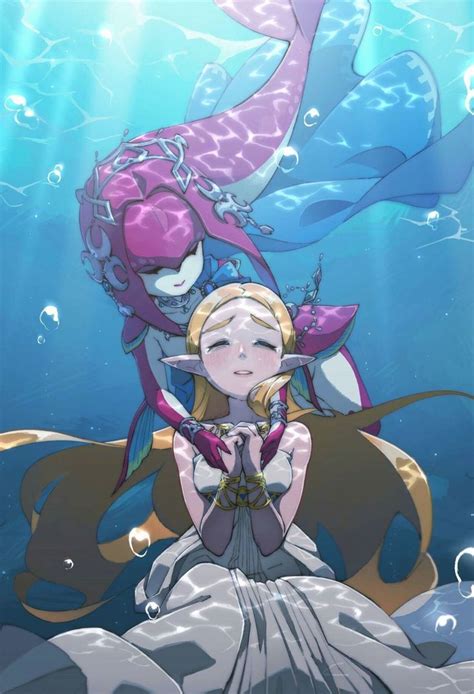 Legend Of Zelda Breath Of The Wild Art Zora Champion Princess Mipha