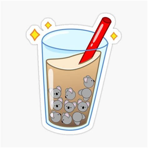 Kawaii Koala Boba Netter Bubble Milk Tee Sticker Von Koalaslifestyle