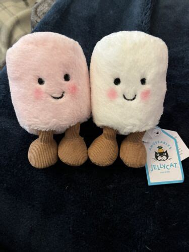 Jellycat Amuseables Pink White Marshmallows New With Tags Ebay