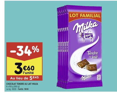 Promo Chocolat Tendre Au Lait Milka Chez Leader Price ICatalogue Fr