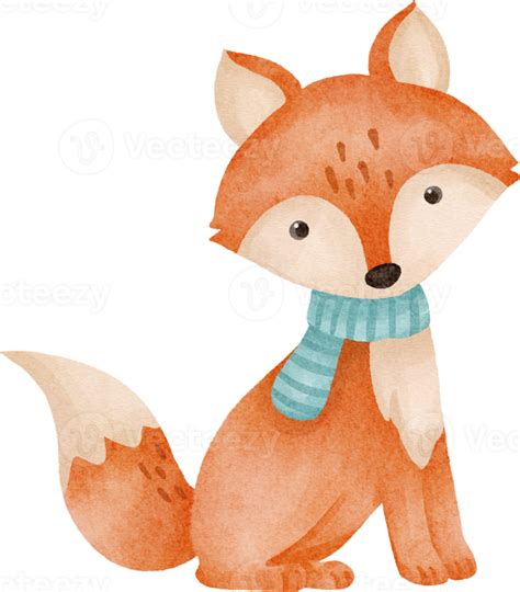 Zorro Lindo Acuarela 16547967 PNG