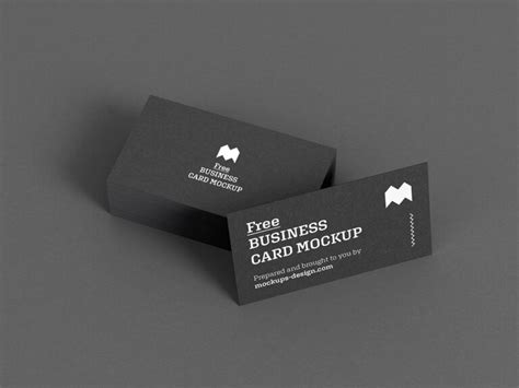 Free Stacked Black Business Cards Mockup PSD Psfreebies