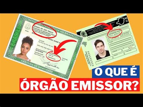 O Que Rg O Emissor Ou Rg O Expedidor Do Rg Ou Cnh Youtube