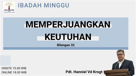 Ibadah Umum GPdI Losufan Minggu 09 Juni 2024 YouTube