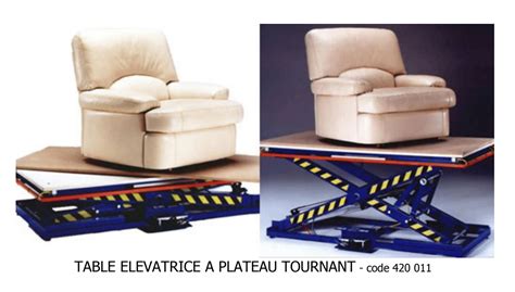 TABLE ELEVATRICE A PLATEAU TOURNANT Viland