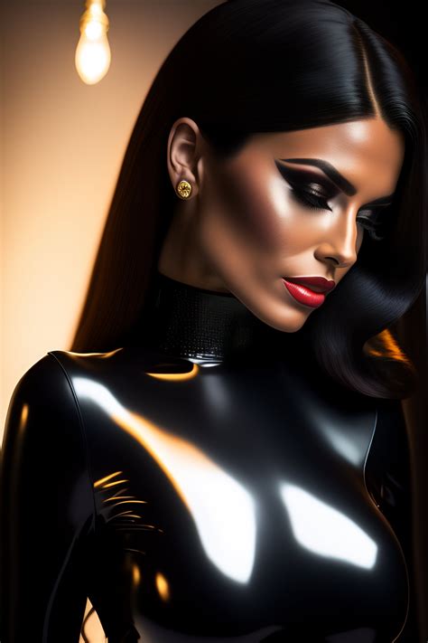 Lexica Woman Transformed In Black Latex