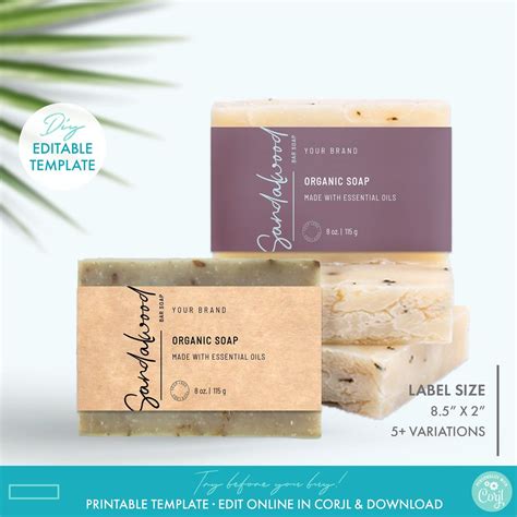 Bar Soap Label Template