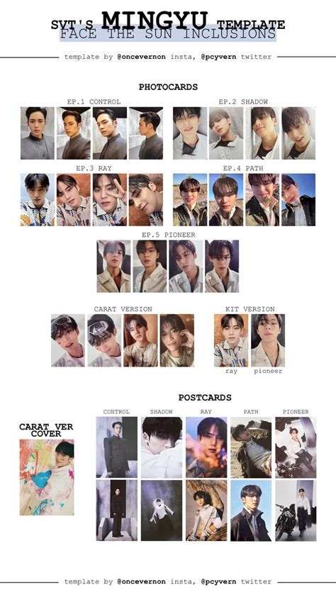 Pin by 文 on Templates Facing the sun Mingyu Photo card template