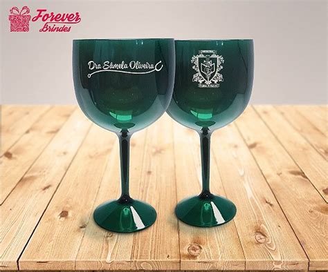 Taça Gin Verde Personalizada De Medicina FOREVER BRINDES