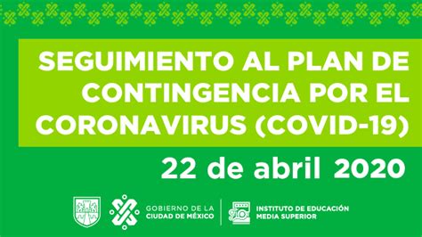Seguimiento Al Plan De Contingencia Por El Coronavirus COVID 19