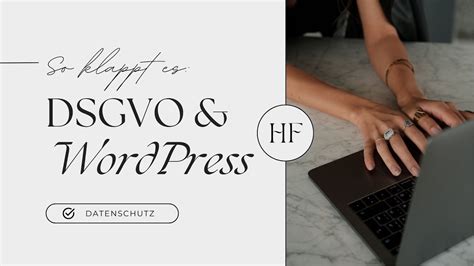 WordPress und DSGVO Datenschutz für Fotografen leicht gemacht YouTube