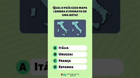 Qual país possui o formato de uma bota YouTube