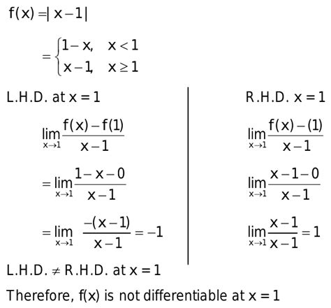 2 prove that the function f given by f x x 1 x r is not differentiable at x 1