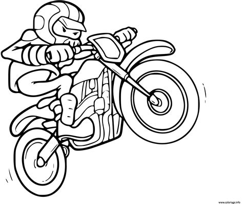 Coloriage Moto Cross Jump JeColorie