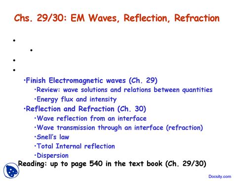 reflection general physics lecture slides docsity