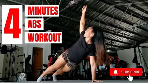 DAY 13 4 MINUTE ABS WORKOUT YouTube