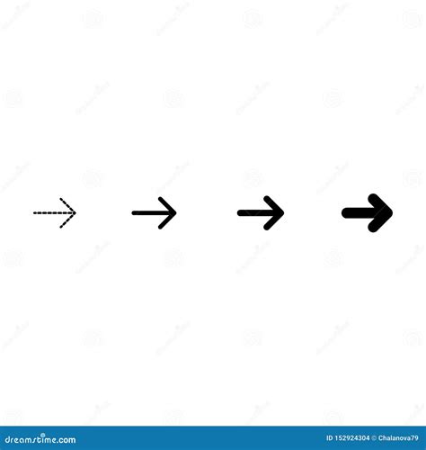 Sistema De Flechas Negras Del Vector Icono Del Vector De La Flecha Una