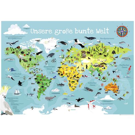 Kinder Weltkarte Xxl Poster Unsere Gro E Bunte Welt Xxl Poster Jetzt