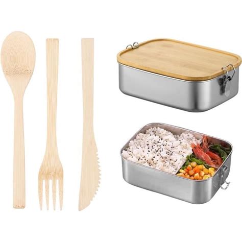 Lunch Box Lnox 1200Ml Lunchbox Acier Inoxydable Peut Lunch Box Inox