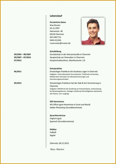 Kreativ Fortgeschritten Bewerbung Lebenslauf Vorlage Praktikum
