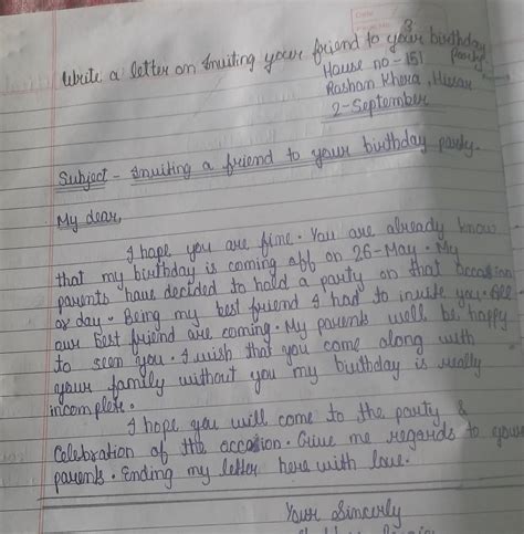 2 Write A Letter To Your Cousin Thanking Him For Inviting You To His