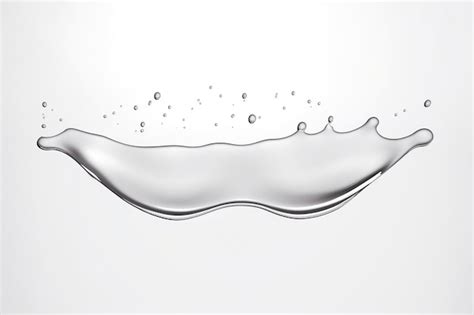 Premium Ai Image Water Spill Puddle And Droplets Isolated On