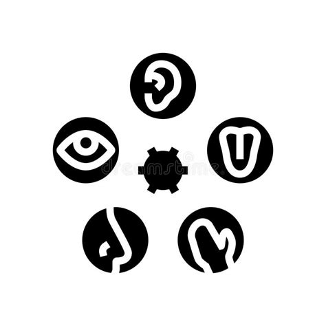 Integración Sensorial Terapia Ocupacional Glifo Icono Vector