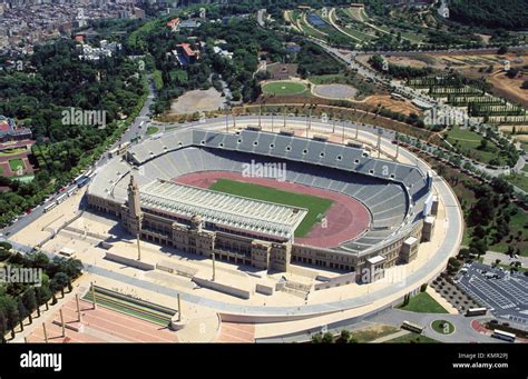 Estadio Olímpico de Montjuïc Barcelona España Fotografía de stock Alamy