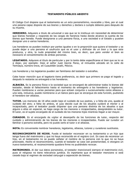 Cómo hacer un testamento casero 7 pasos