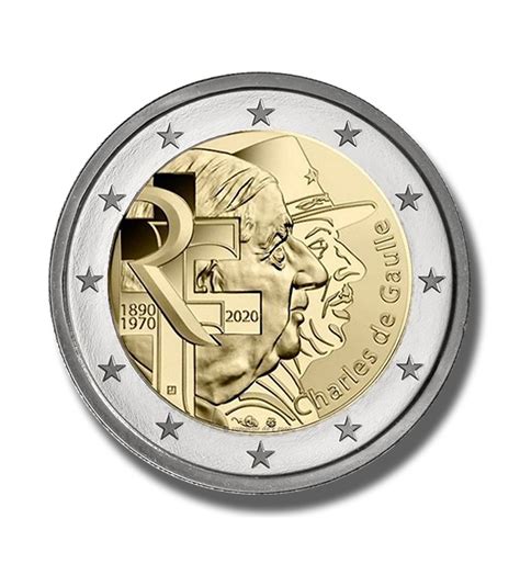 Coin 2 Euros Charles De Gaulle 2020 Japaratinga Al Gov Br