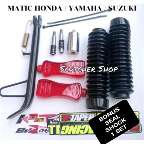 Jual PAKET PENINGGI SHOCK DEPAN BELAKANG MOTOR MATIC BEAT STREET SCOOPY