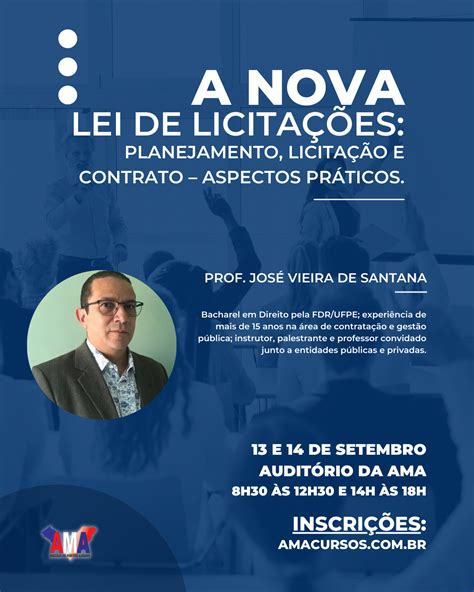 Ama Oferece Curso Sobre A Nova Lei De Licita O Ama