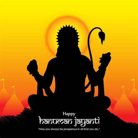 Premium Vector Vector Illustration Of Happy Hanuman Jayanti Wishes
