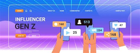 Les Influenceurs Des Médias Sociaux Utilisant Des Smartphones