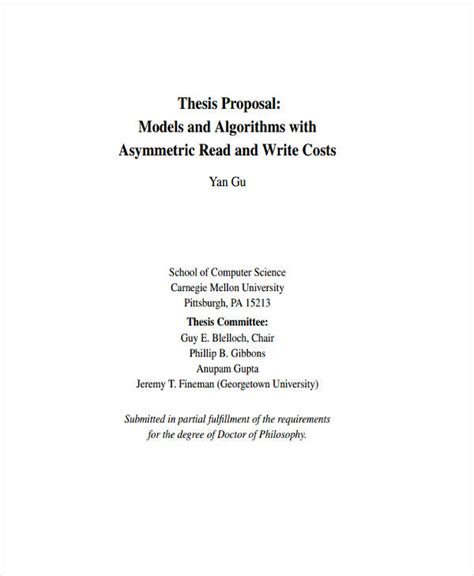 Thesis Proposal 12 Examples Format How To Make PDF