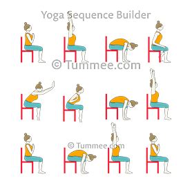 Sun Salutation Variation Sitting On Chair B Surya Namaskar Variation