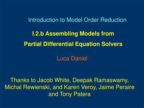 ppt introduction to model order reduction powerpoint presentation free download id 255801