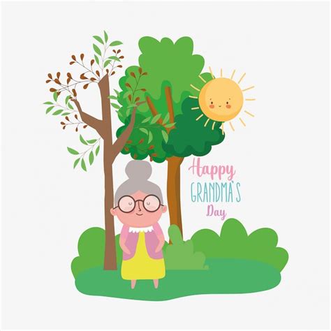Dibujos Animados De Feliz D A De Los Abuelos Vector Premium The