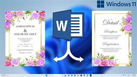 How To Create Invitation Card In Microsoft Word Easy Youtube