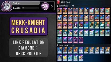 Diamond Mekk Knight Crusadia Deck Profile Link Regulation Event