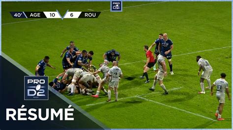 PRO D2 Saison 2023 2024 J24 Résumé SU Agen Rouen Normandie Rugby