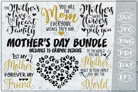 Mother S Day Bundle SVG Cutting Files