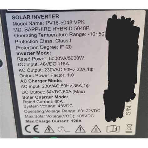 Must Sapphire 5 KVA 48 V Hybrid Solar Inverter Charger With PWM Solar