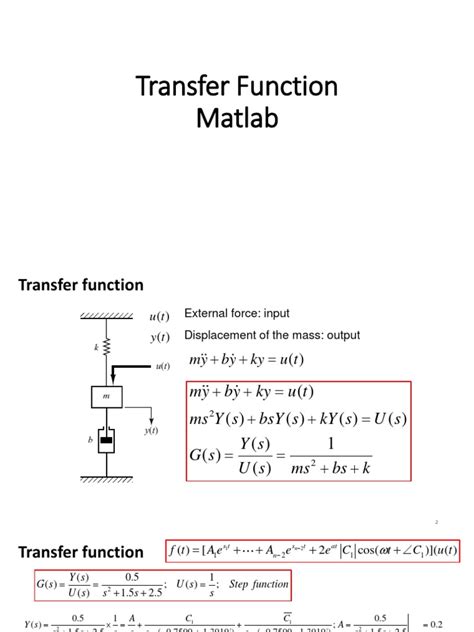 transfer function matlab pdf physics electrical engineering