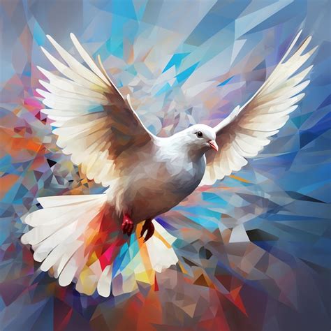 Premium Photo A White Dove Flying In The Sky